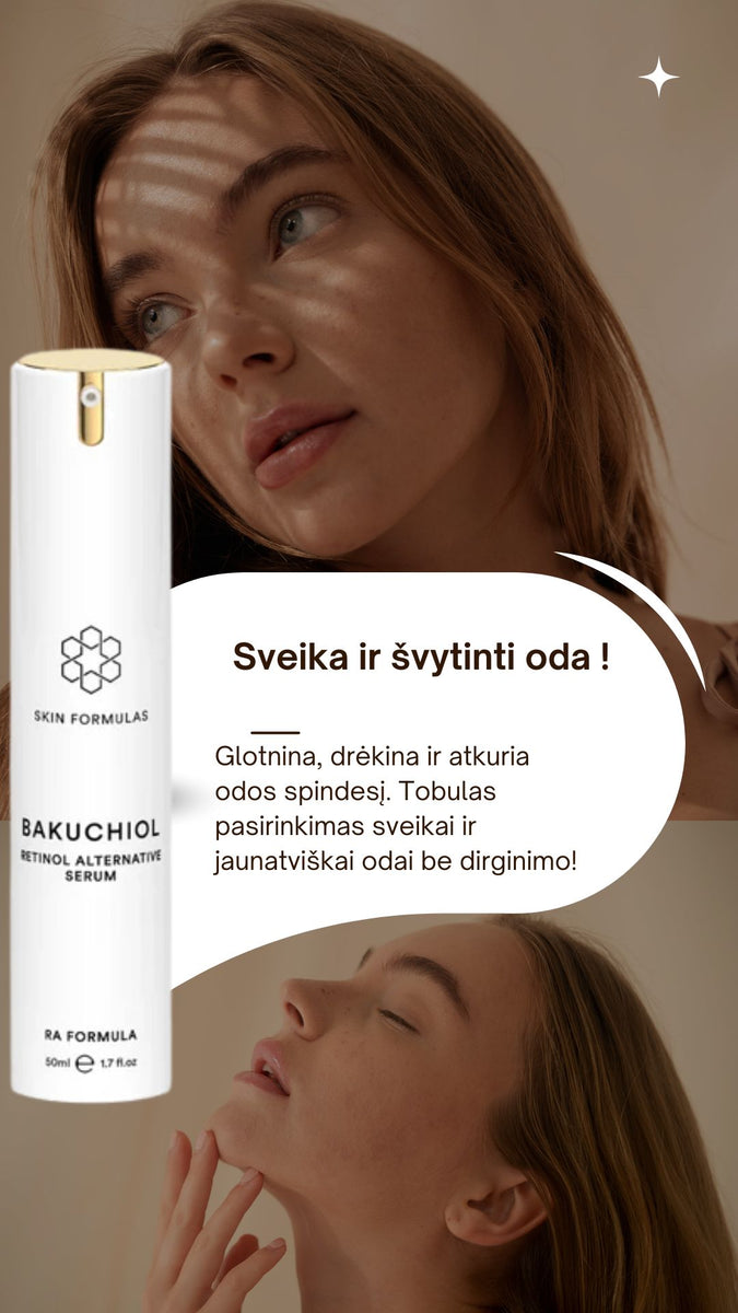 SKINFORMULAS BAKUCHIOL RETINOL ALTERNATIVE SERUM / SERUMAS SU BAKUČIOLIU 50 ML. | SKINBIO.lt